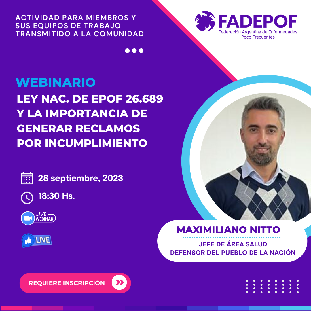 Webinario ‘Ley Nac. de EPOF 26.689 y la importancia de generar los ...